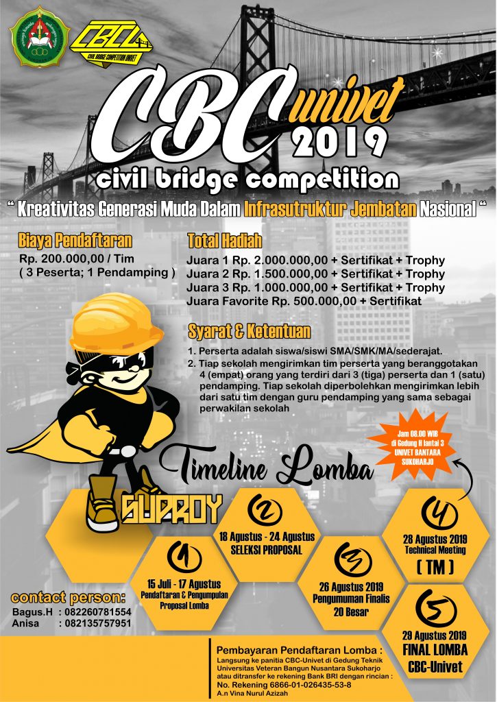 Civil Bridge Competition Univet (CBCU) 2019 – Prodi Teknik Sipil